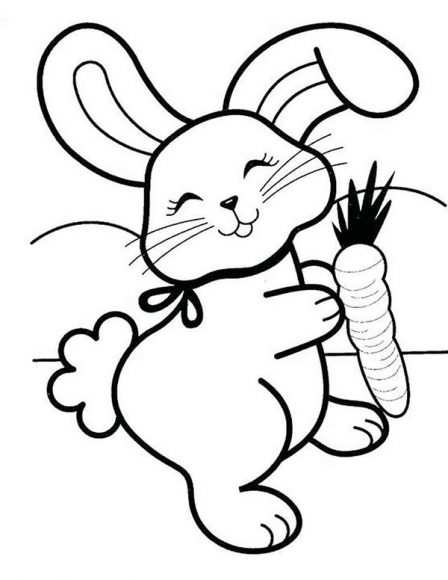 Tranh tô màu con thỏ đẹp và dễ thương nhất cho bé